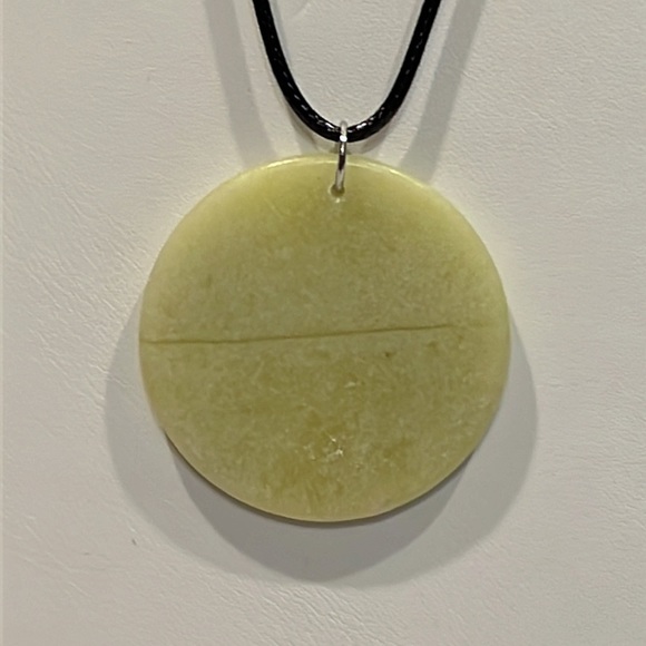 Jewelry | Natural Lemon Jade Round Pendant Necklace | Poshmark